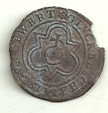 ALEMANIA NUREMBERG 1586-1635 JETTON 3 CROWNS CROSS