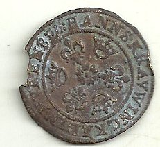 ALEMANIA NUREMBERG 1586-1635 JETTON 3 CROWNS CROSS
