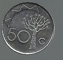 NAMIBIA 50 CENT 1993 KM 3