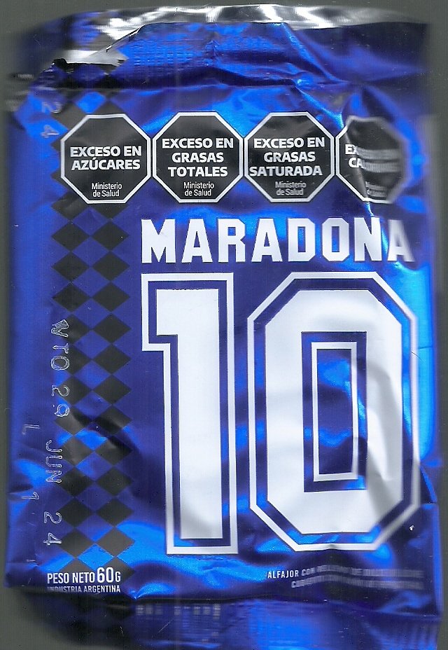 FIGURITA ENVOLTORIO DE ALFAJOR DIEGO MARADONA